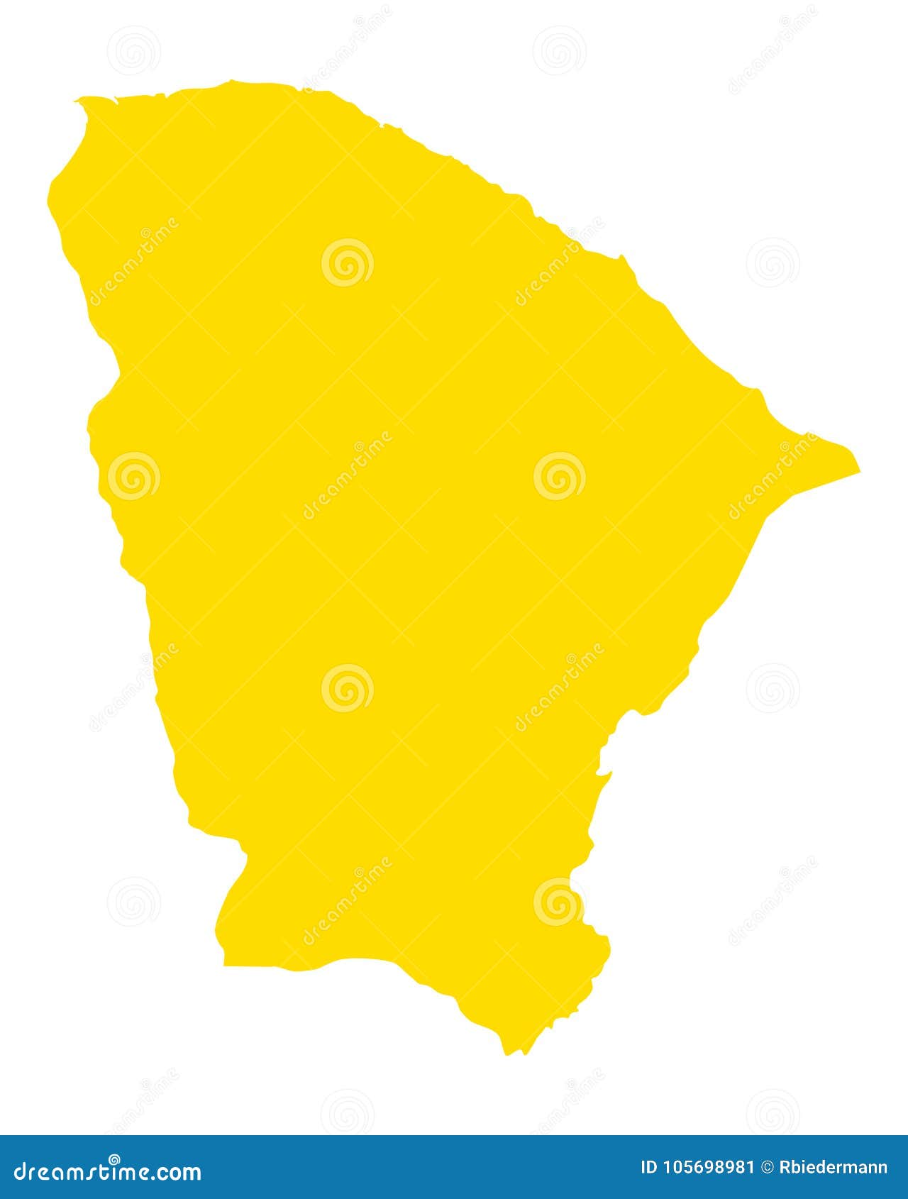 Mapa de Ceara ilustração do vetor. Ilustração de isolado - 105698981