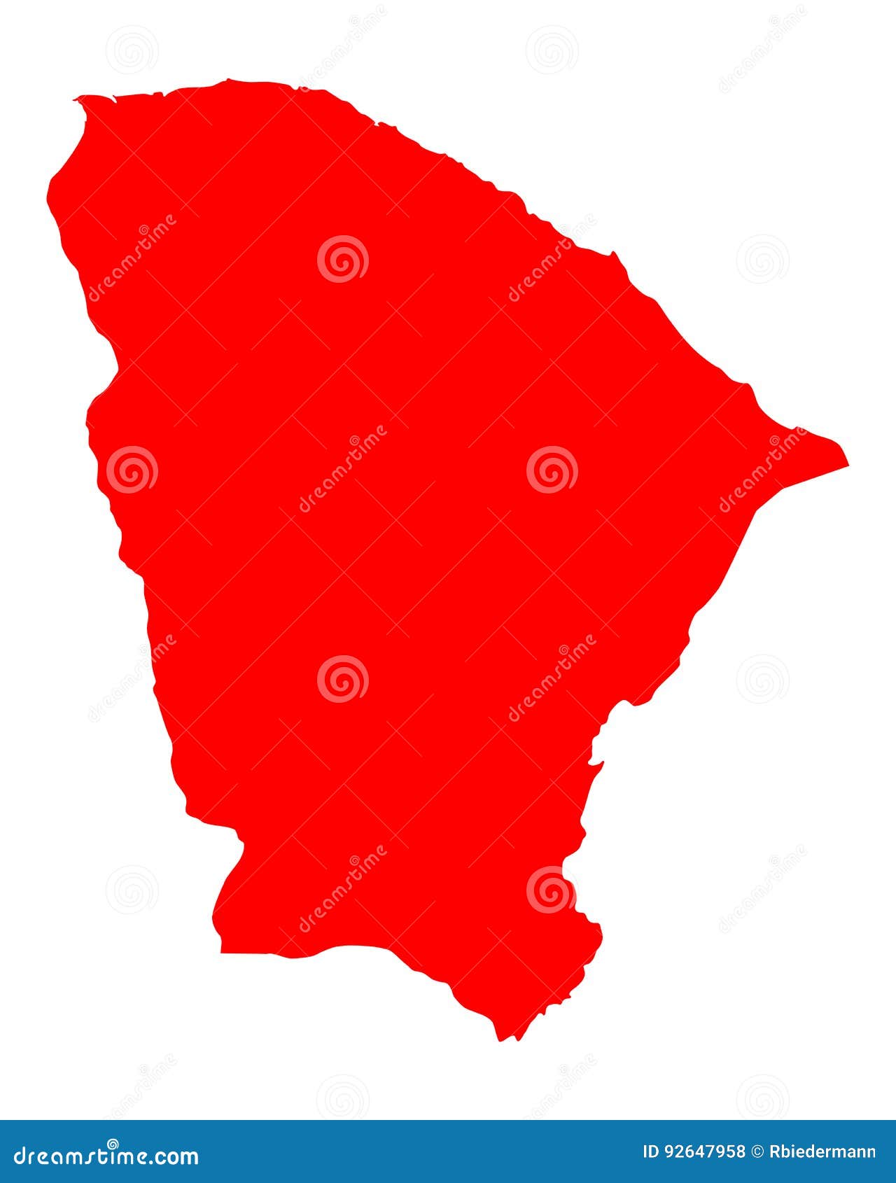 Mapa de Ceara ilustração do vetor. Ilustração de isolado - 92647958