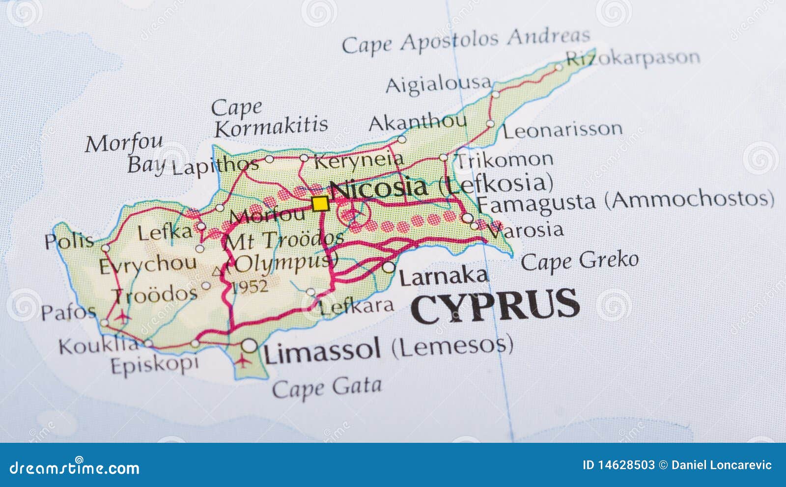 Mapa De Chipre Fotos de Stock - Imagem: 14628503