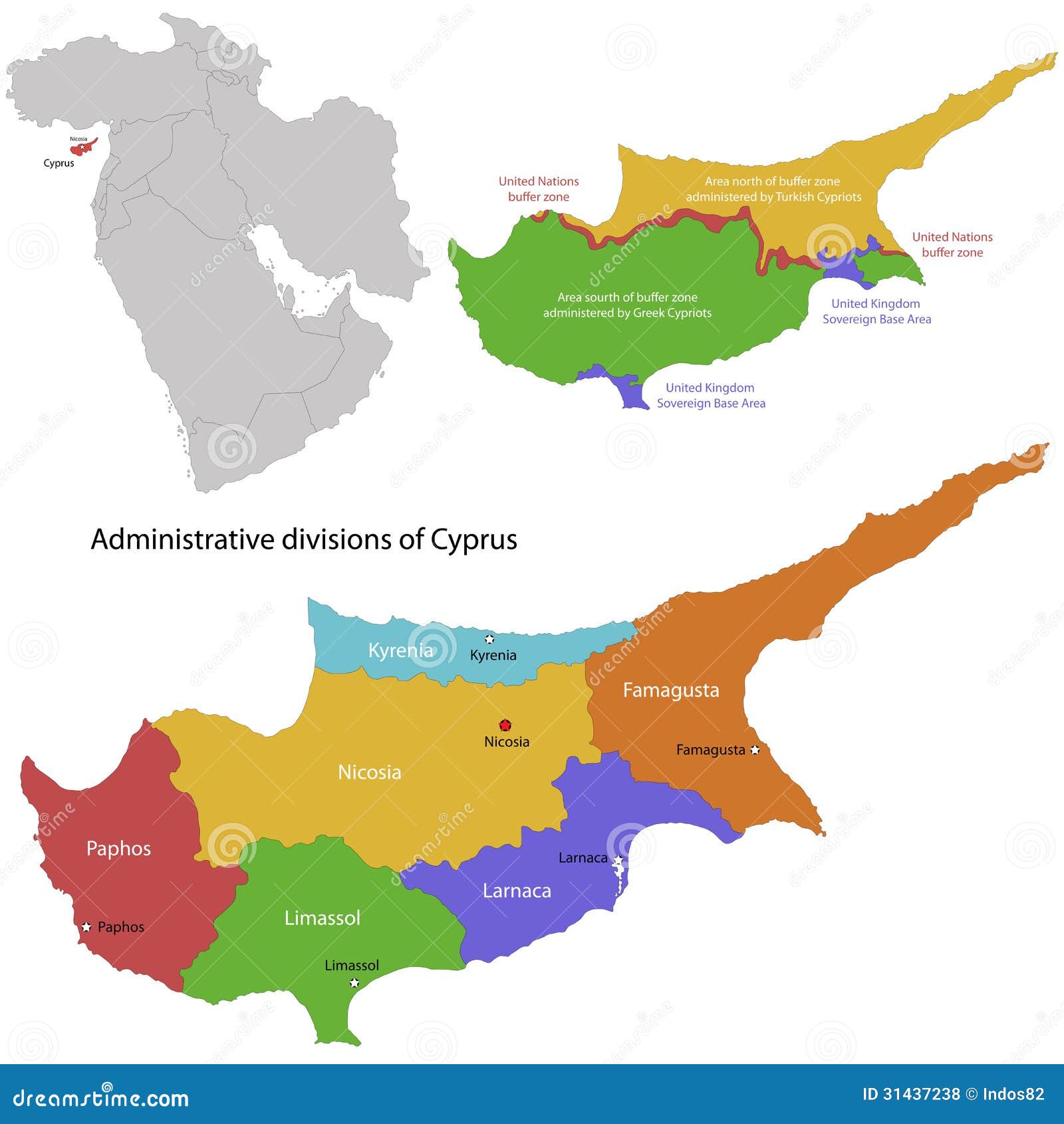 Mapa De Chipre Fotos de archivo libres de regalías - Imagen: 31437238