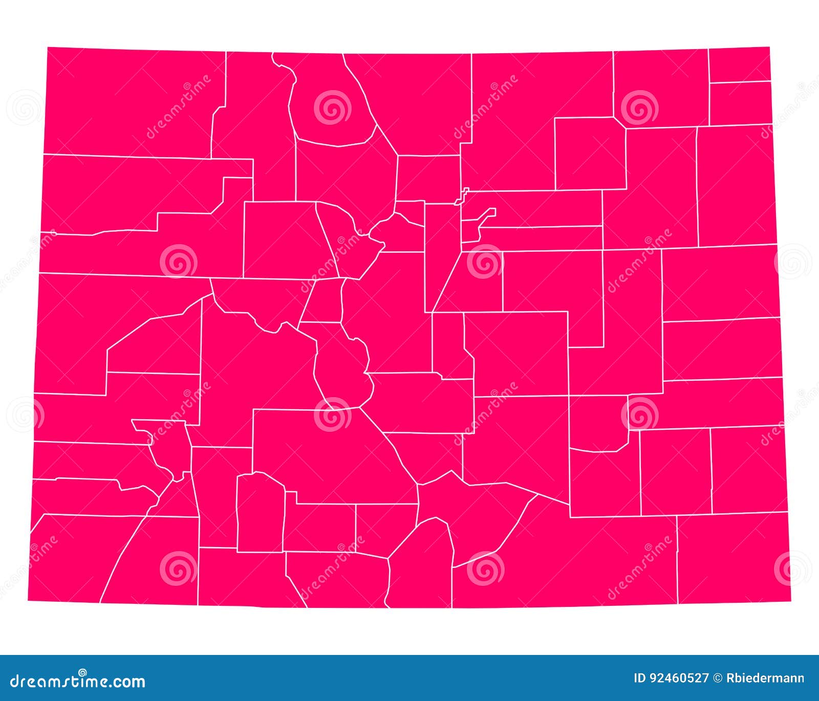 Mapa de Colorado ilustração do vetor. Ilustração de isolado - 92460527