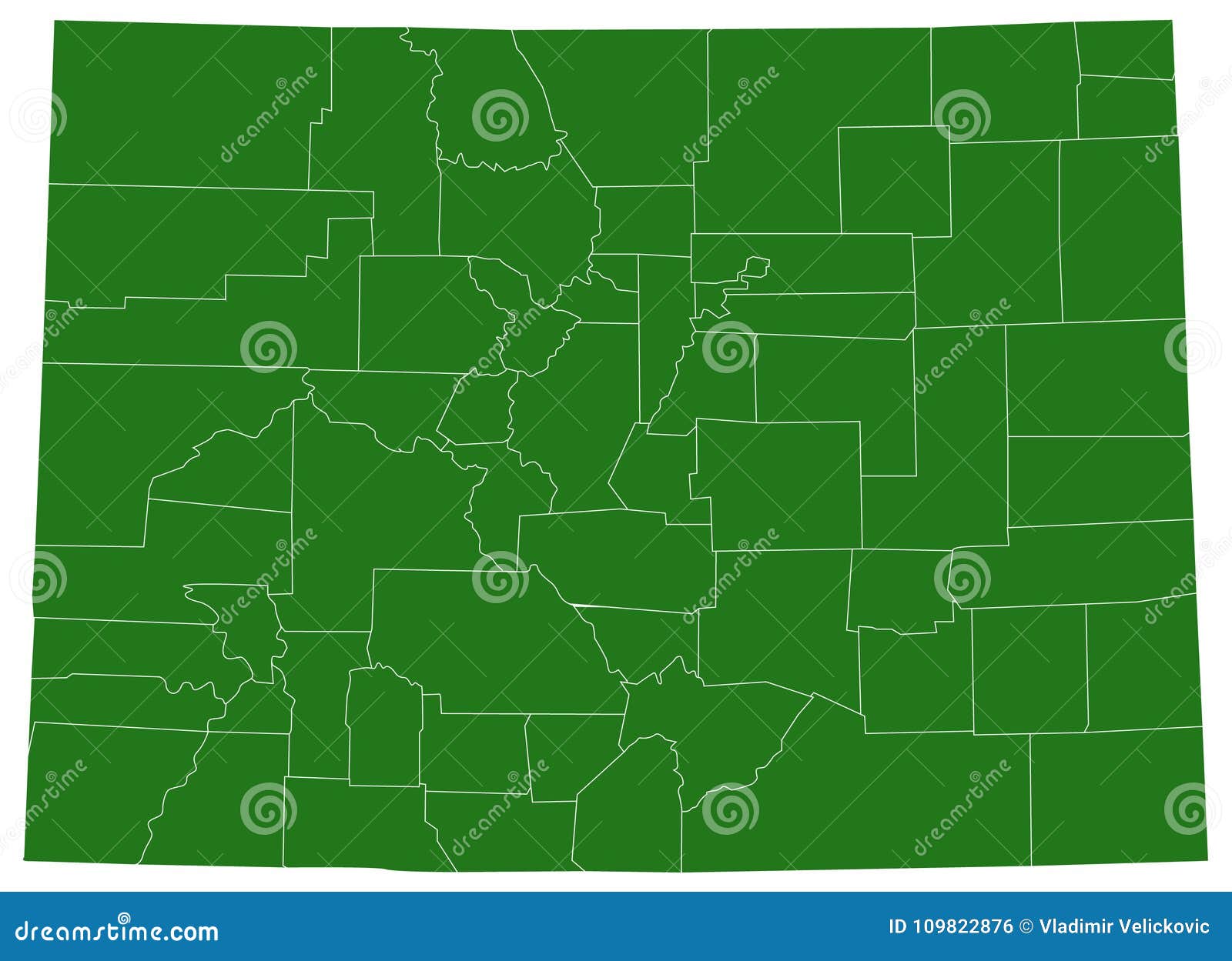 Mapa De Colorado - Estado Do Estados Unidos Ilustração do Vetor ...