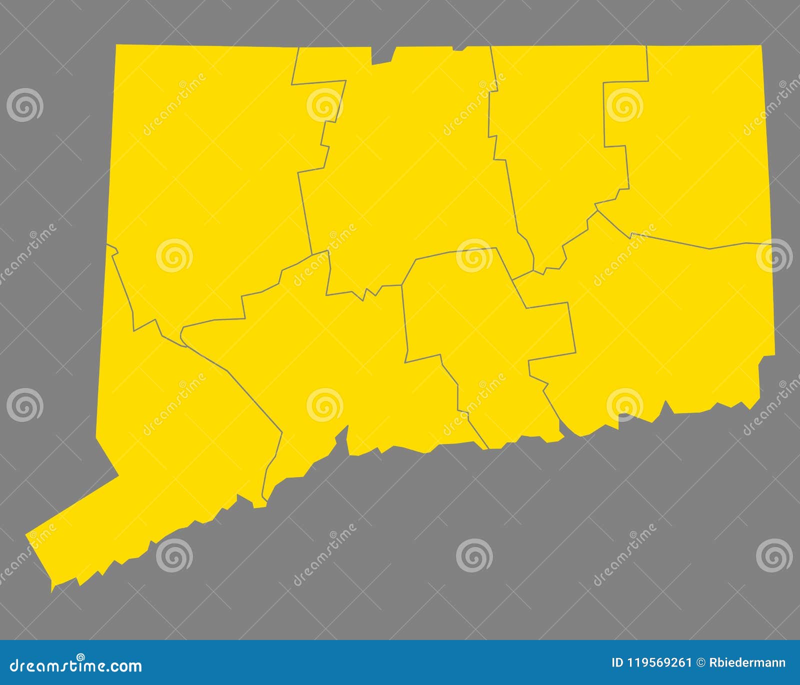 Mapa de Connecticut ilustración del vector. Ilustración de vector ...