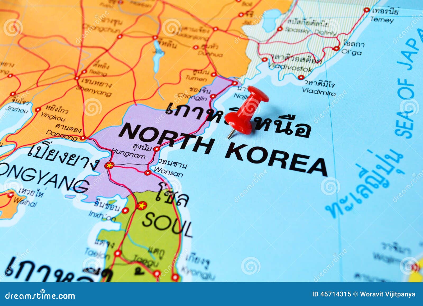 Mapa de Corea del Norte imagen de archivo. Imagen de seul - 45714315
