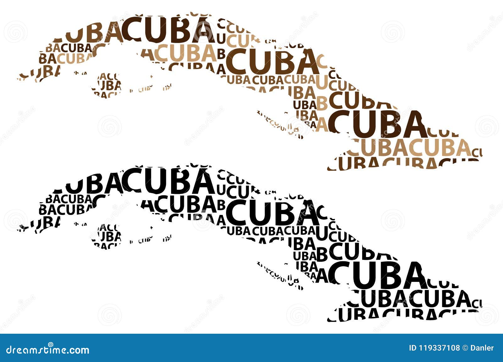 Mapa De Cuba - Ejemplo Del Vector Ilustración del Vector - Ilustración ...