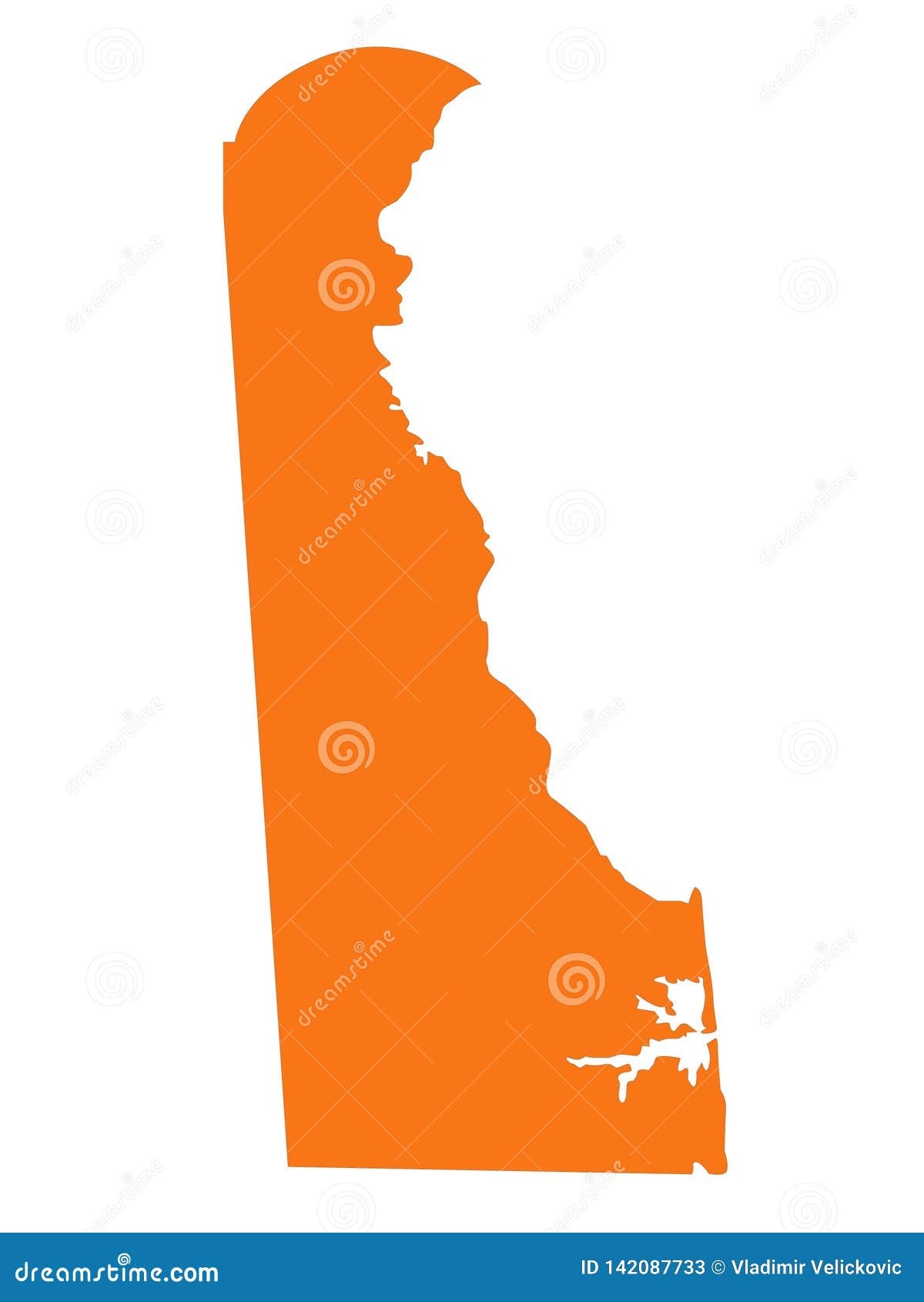 Mapa De Delaware - Estado En Los E.E.U.U. Ilustración del Vector ...