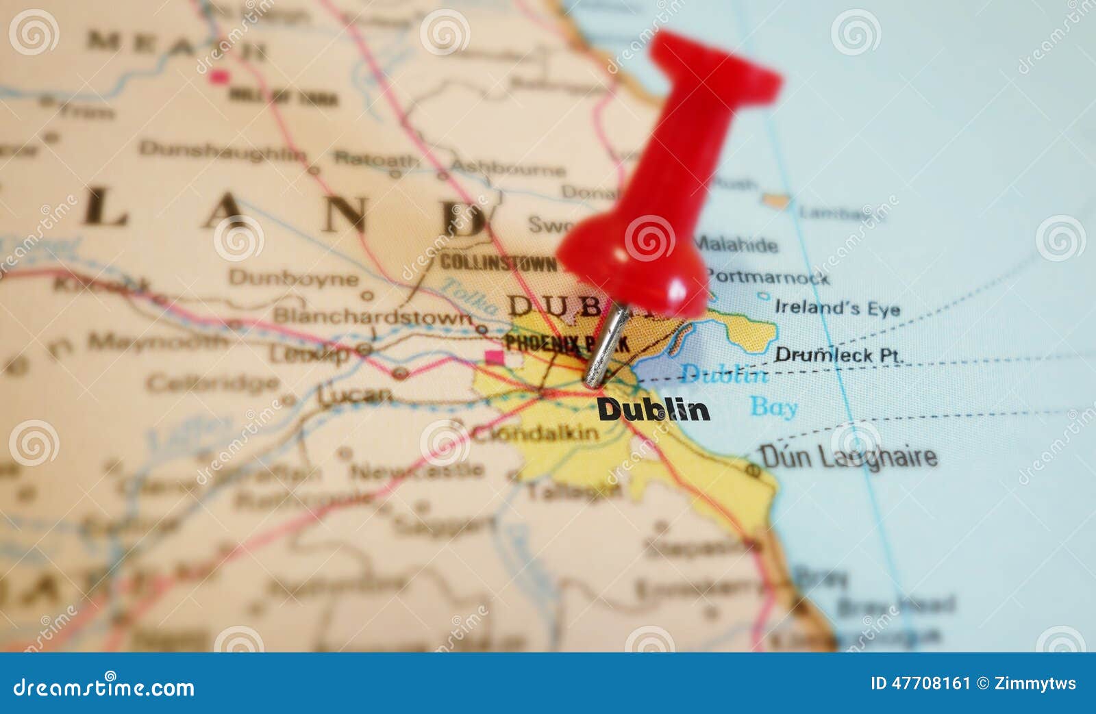 Mapa de Dublin imagem de stock. Imagem de europa, achado - 47708161