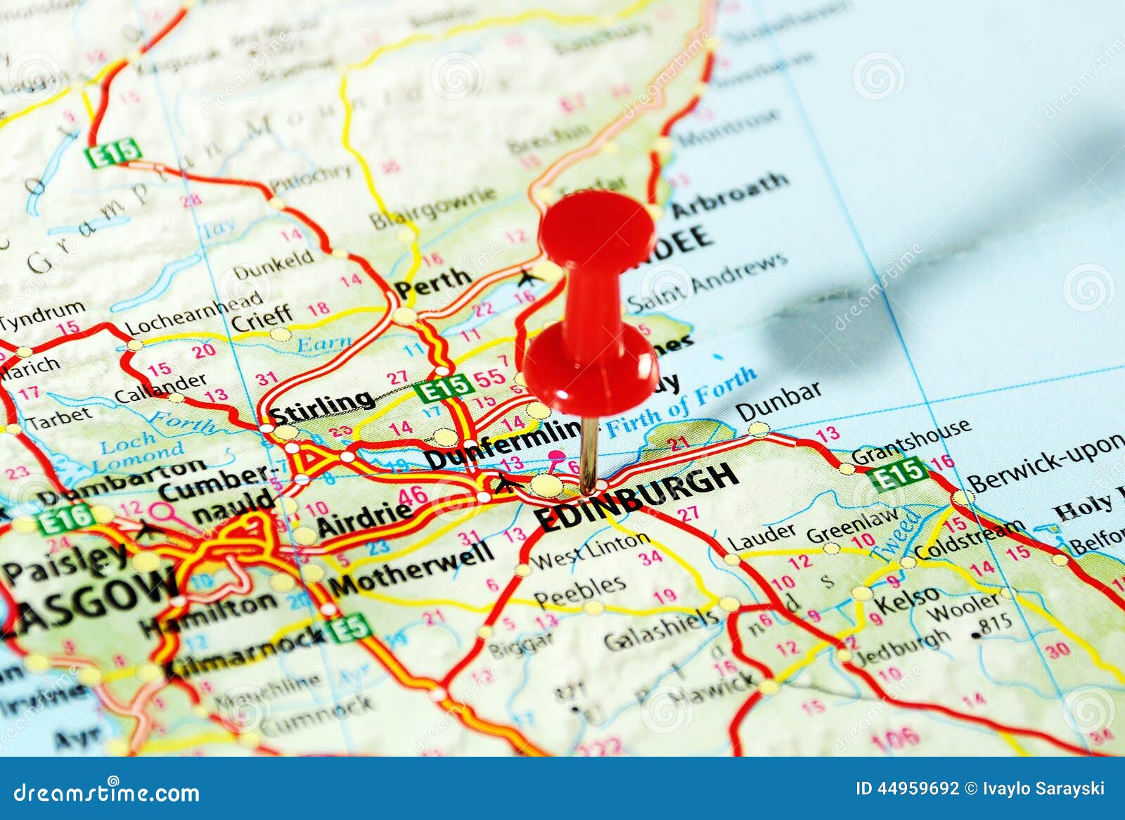 Mapa de Edimburgo scotland foto de stock. Imagem de curso - 44959692