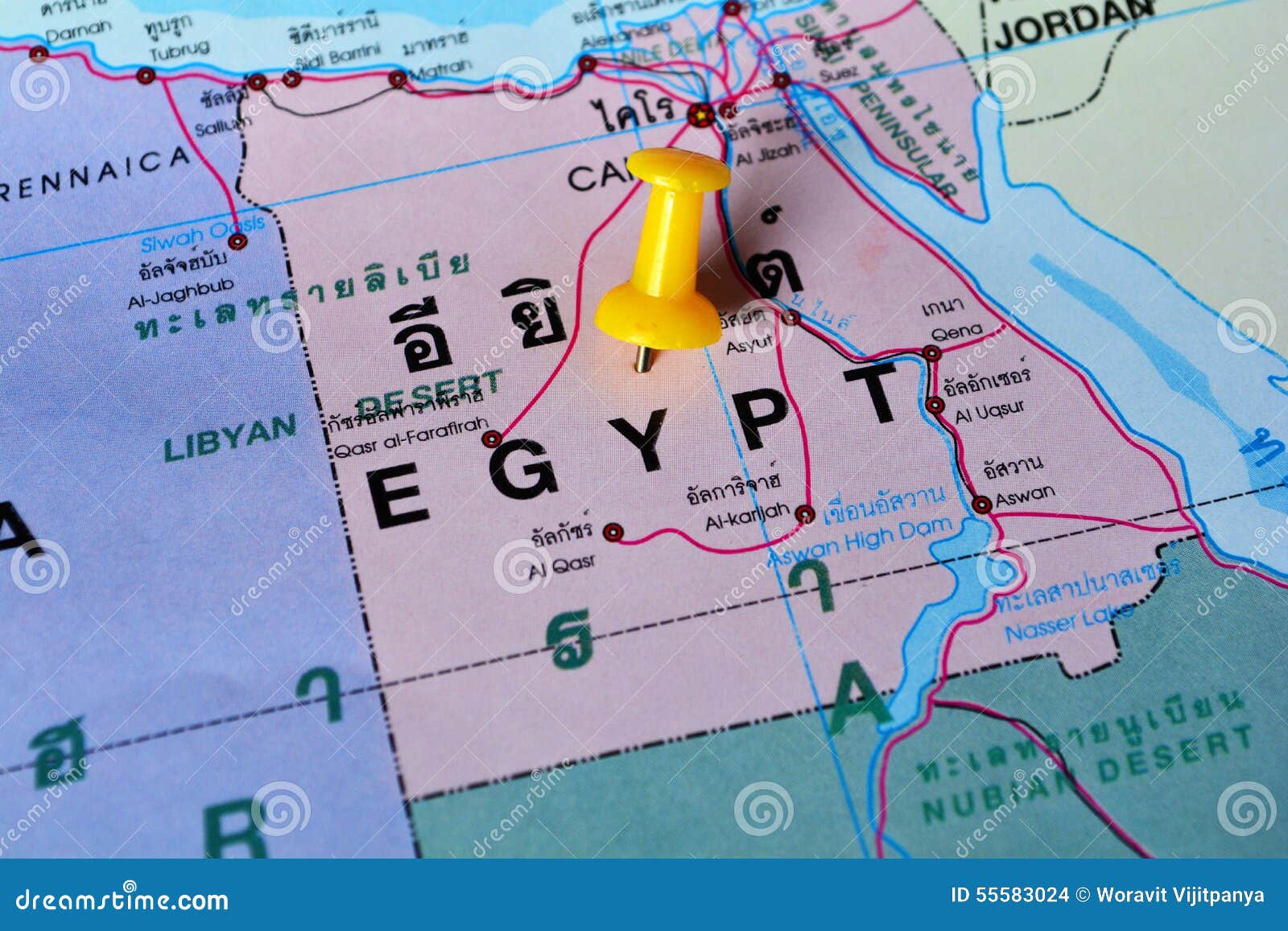 Mapa de Egipto foto de archivo. Imagen de ciudad, medio - 55583024