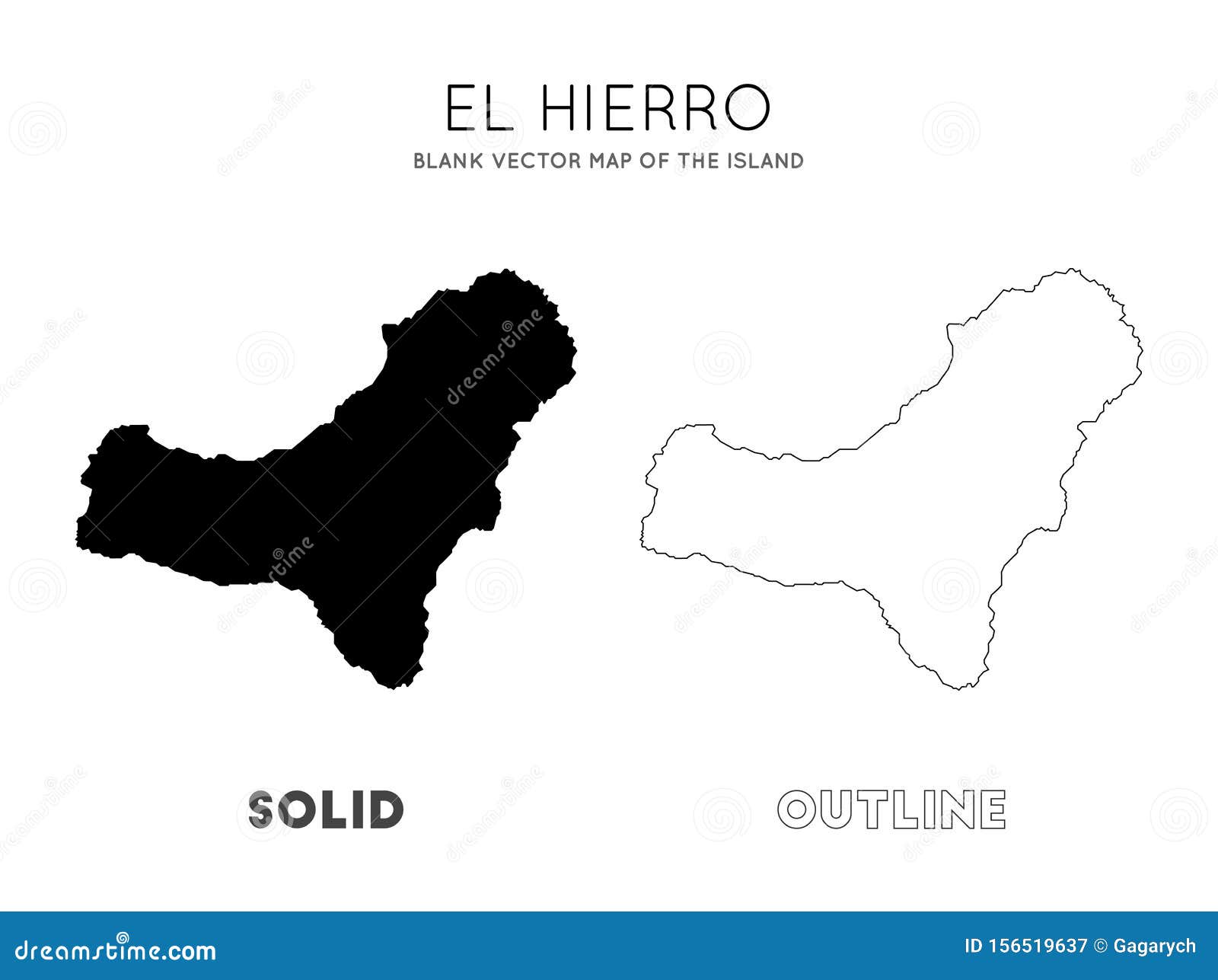 Mapa de El Hierro ilustración del vector. Ilustración de aislado ...