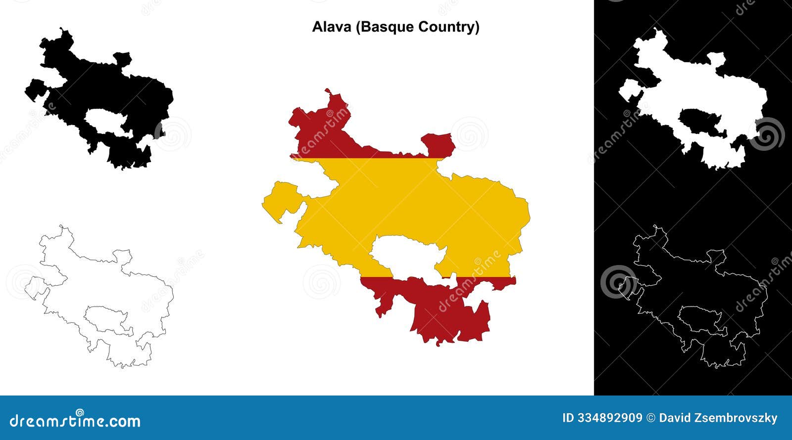 Mapa de esquema de alava ilustración del vector. Ilustración de ...