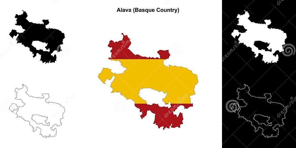 Mapa de esquema de alava ilustración del vector. Ilustración de ...