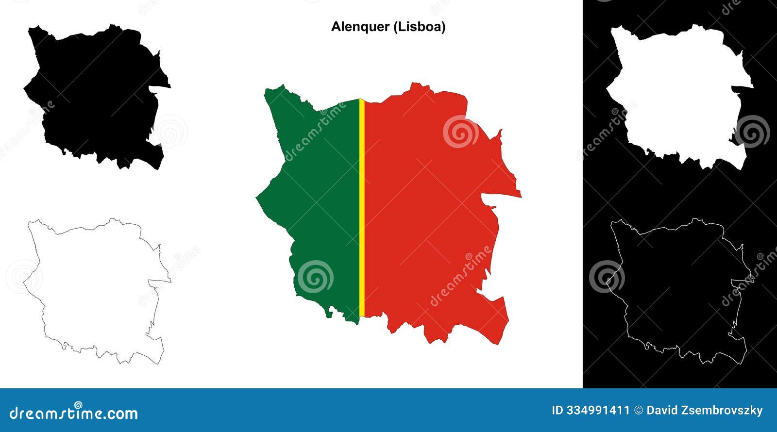 Mapa De Esquema De Alenquer Ilustración del Vector - Ilustración de ...