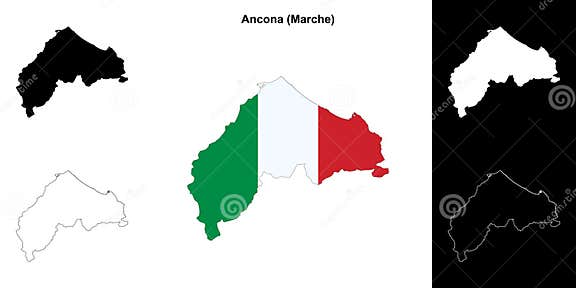 Mapa de esquema de ancona ilustración del vector. Ilustración de forma ...