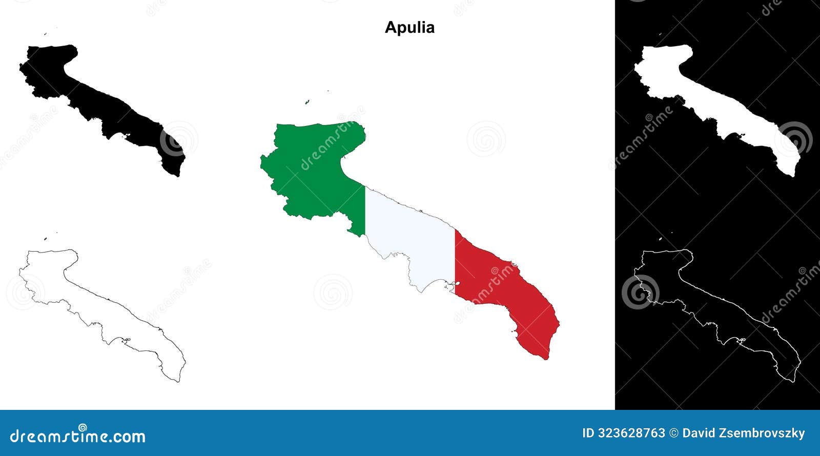 Mapa de esquema de apulia ilustración del vector. Ilustración de vector ...