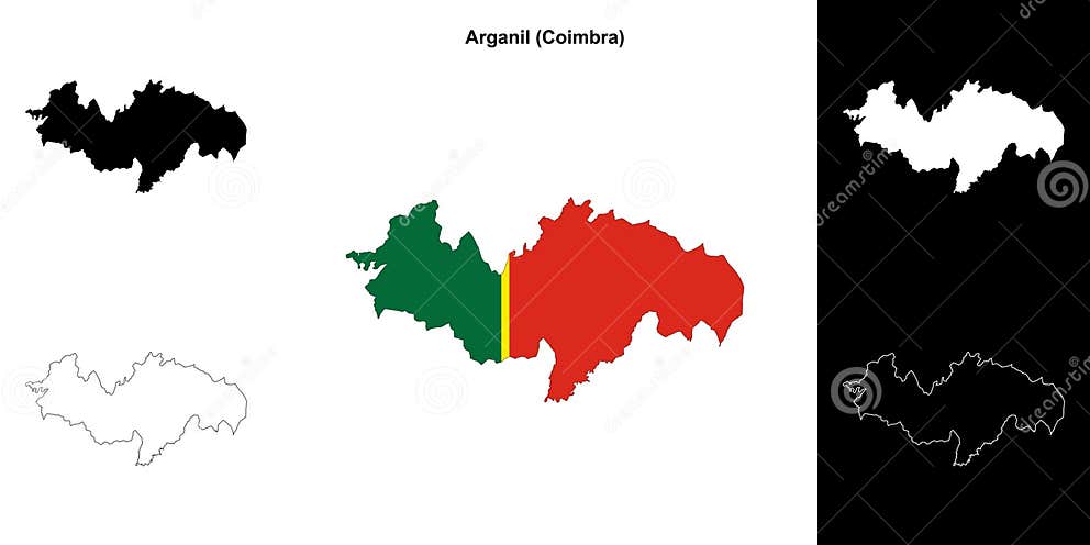 Mapa de esquema de arganil ilustración del vector. Ilustración de ...