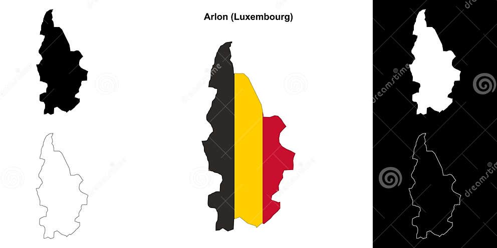 Mapa de esquema de arlon ilustración del vector. Ilustración de belga ...