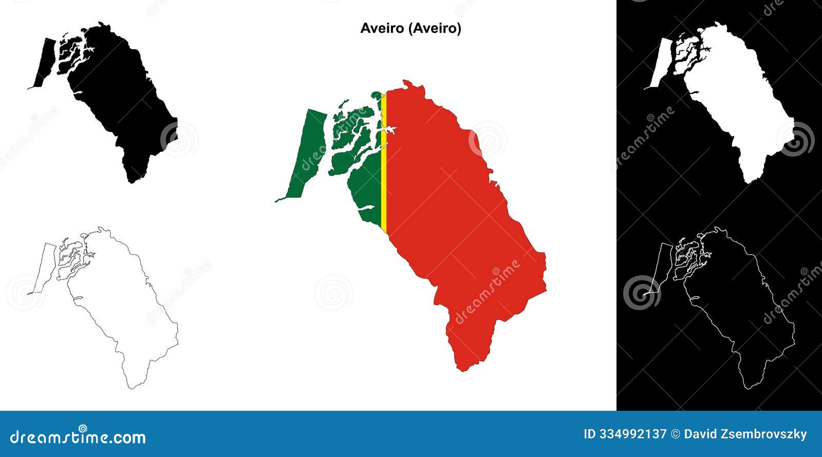 Mapa de esquema de aveiro ilustración del vector. Ilustración de ...