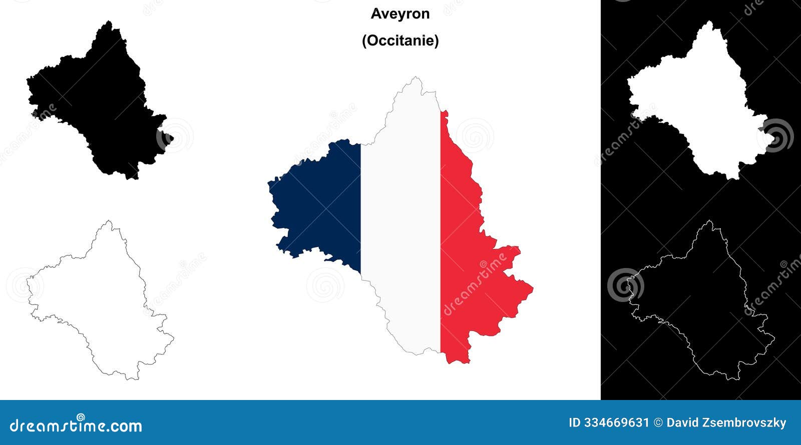 Mapa de esquema de aveyron ilustración del vector. Ilustración de ...
