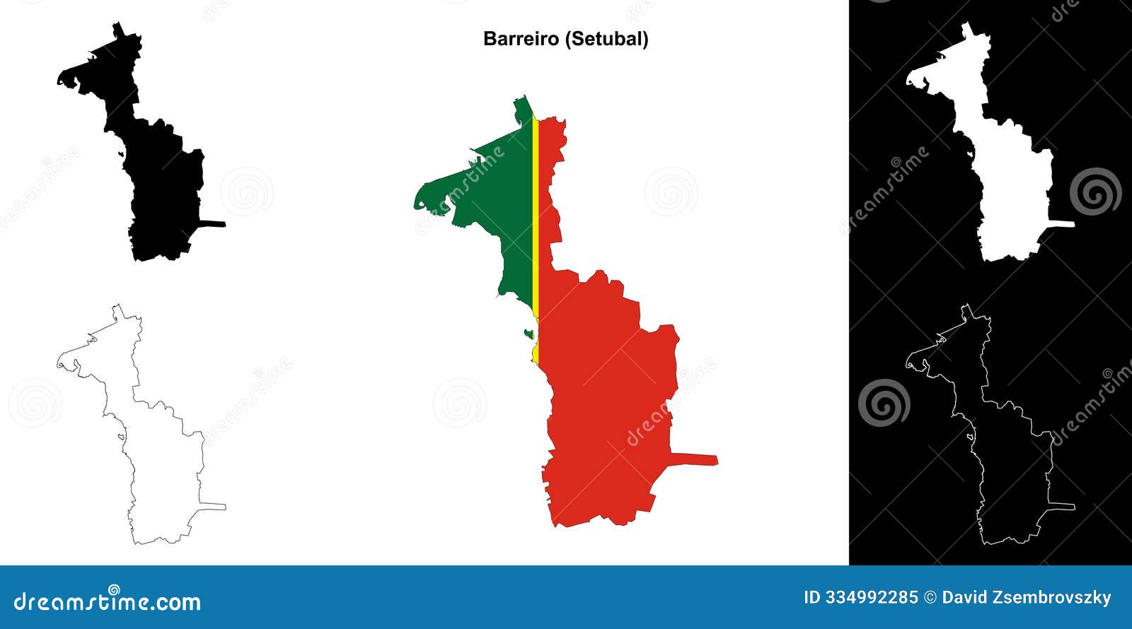 Mapa De Esquema De Barreiro Ilustración del Vector - Ilustración de ...