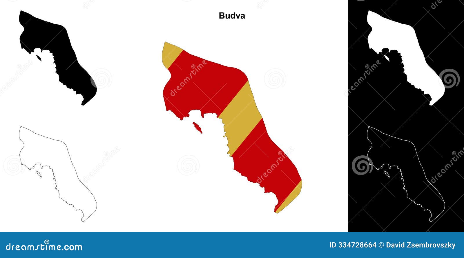 Mapa de esquema de budva ilustración del vector. Ilustración de vector ...