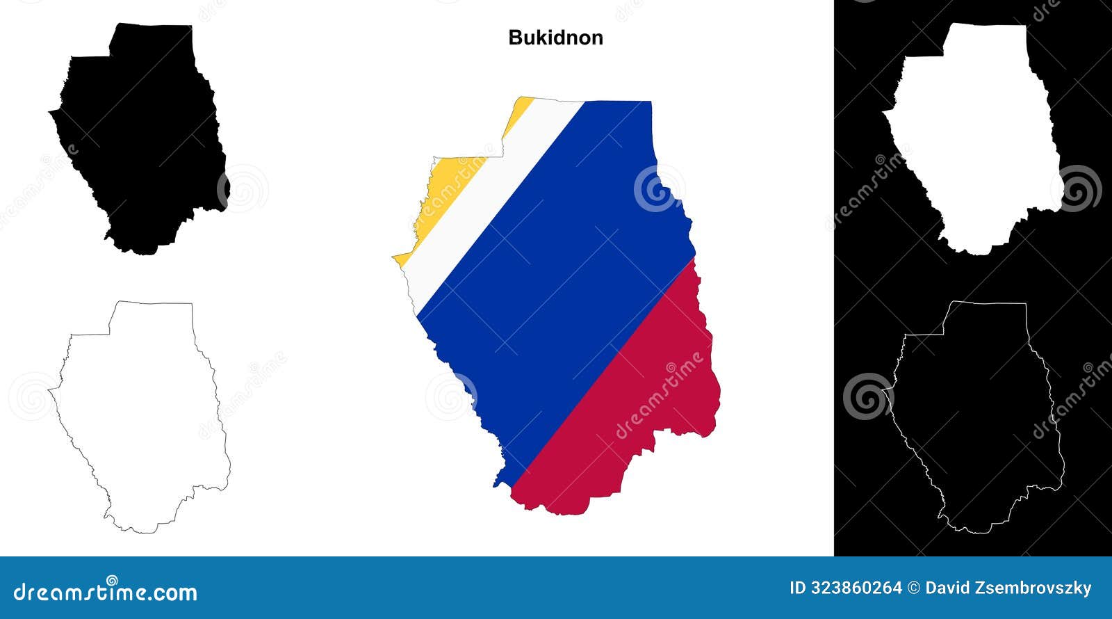 Mapa De Esquema De Bukidnon Ilustración del Vector - Ilustración de ...