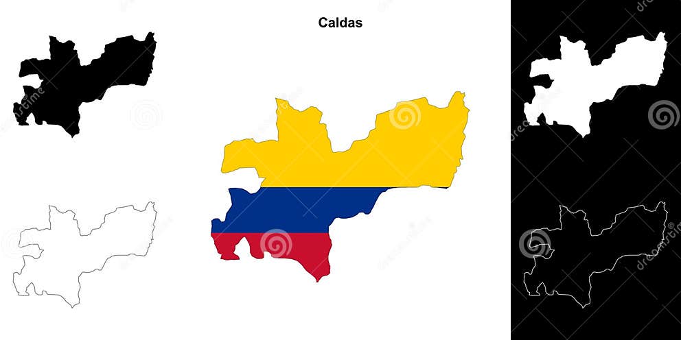Mapa de esquema de caldas ilustración del vector. Ilustración de ...
