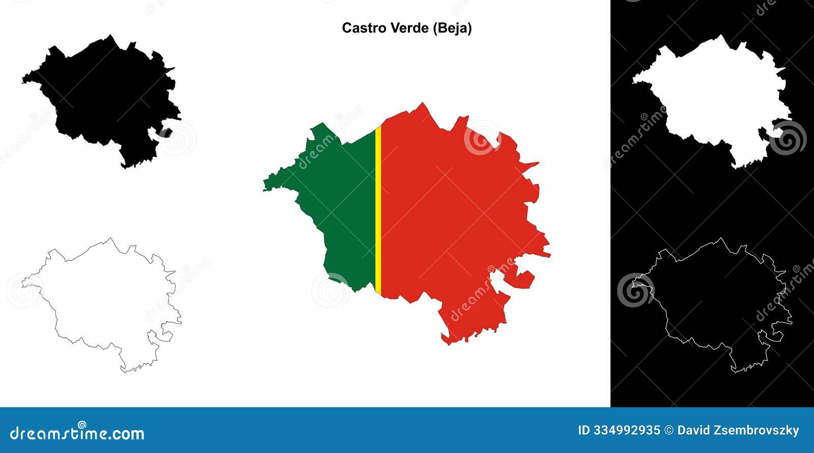 Mapa De Esquema De Castro Verde Ilustración del Vector - Ilustración de ...