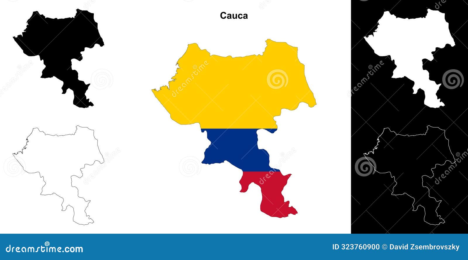 Mapa de esquema de cauca ilustración del vector. Ilustración de aislado ...