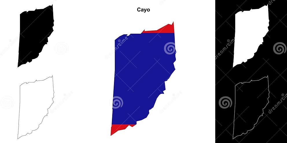 Mapa de esquema de cayo ilustración del vector. Ilustración de vector ...