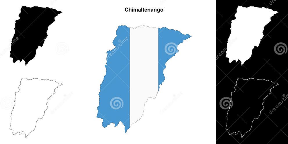 Mapa De Esquema De Chimaltenango Ilustración del Vector - Ilustración ...