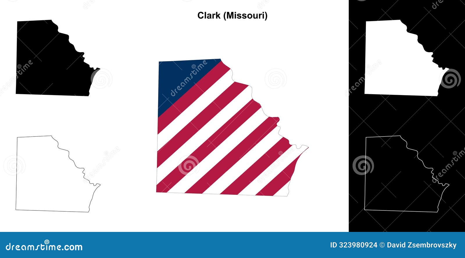 Mapa de esquema de clark ilustración del vector. Ilustración de silueta ...