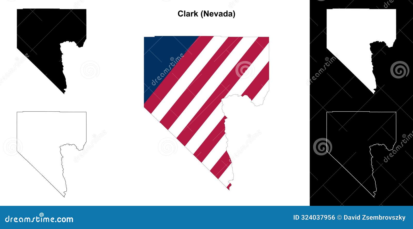 Mapa de esquema de clark ilustración del vector. Ilustración de ...