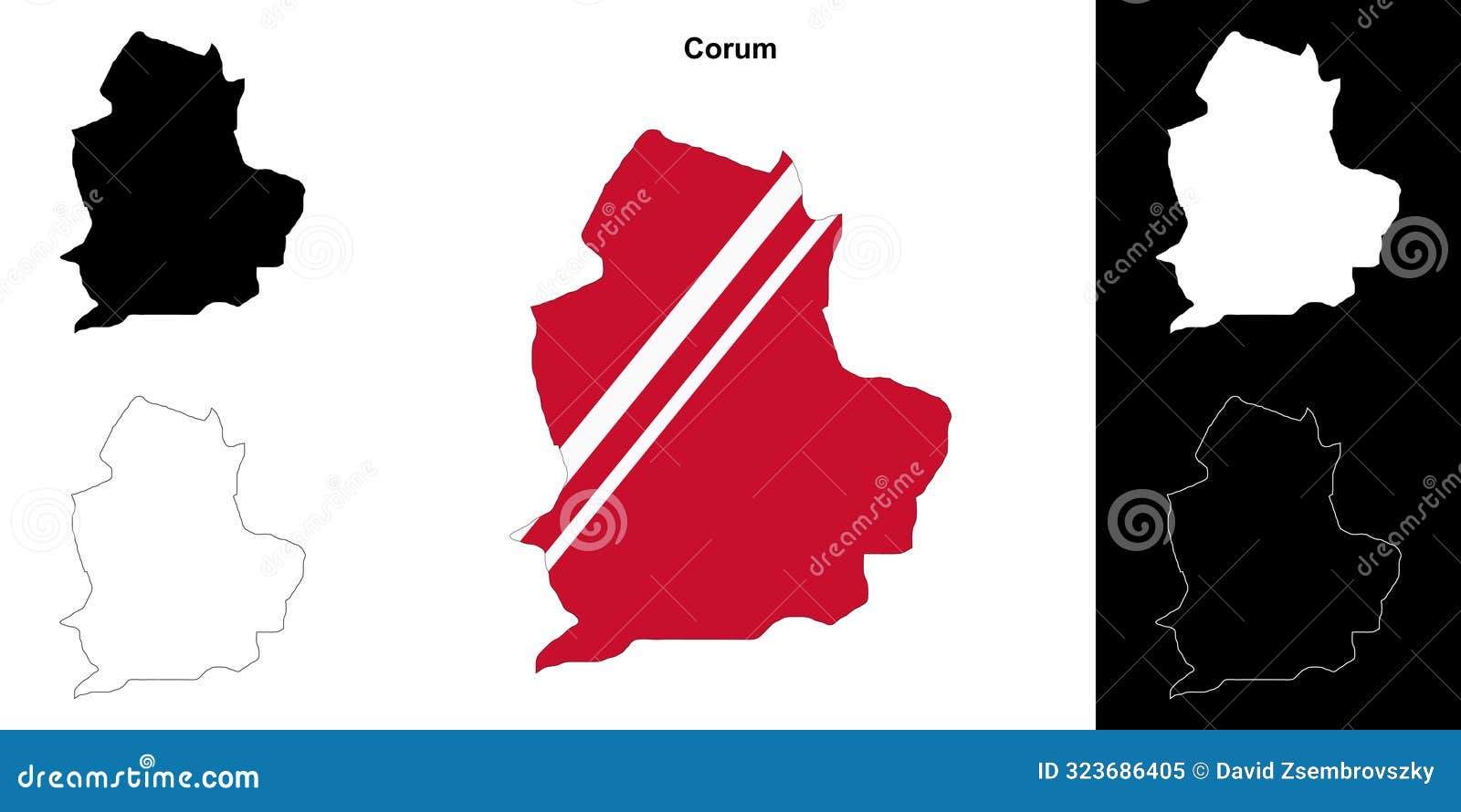 Mapa de esquema de coro ilustración del vector. Ilustración de silueta ...