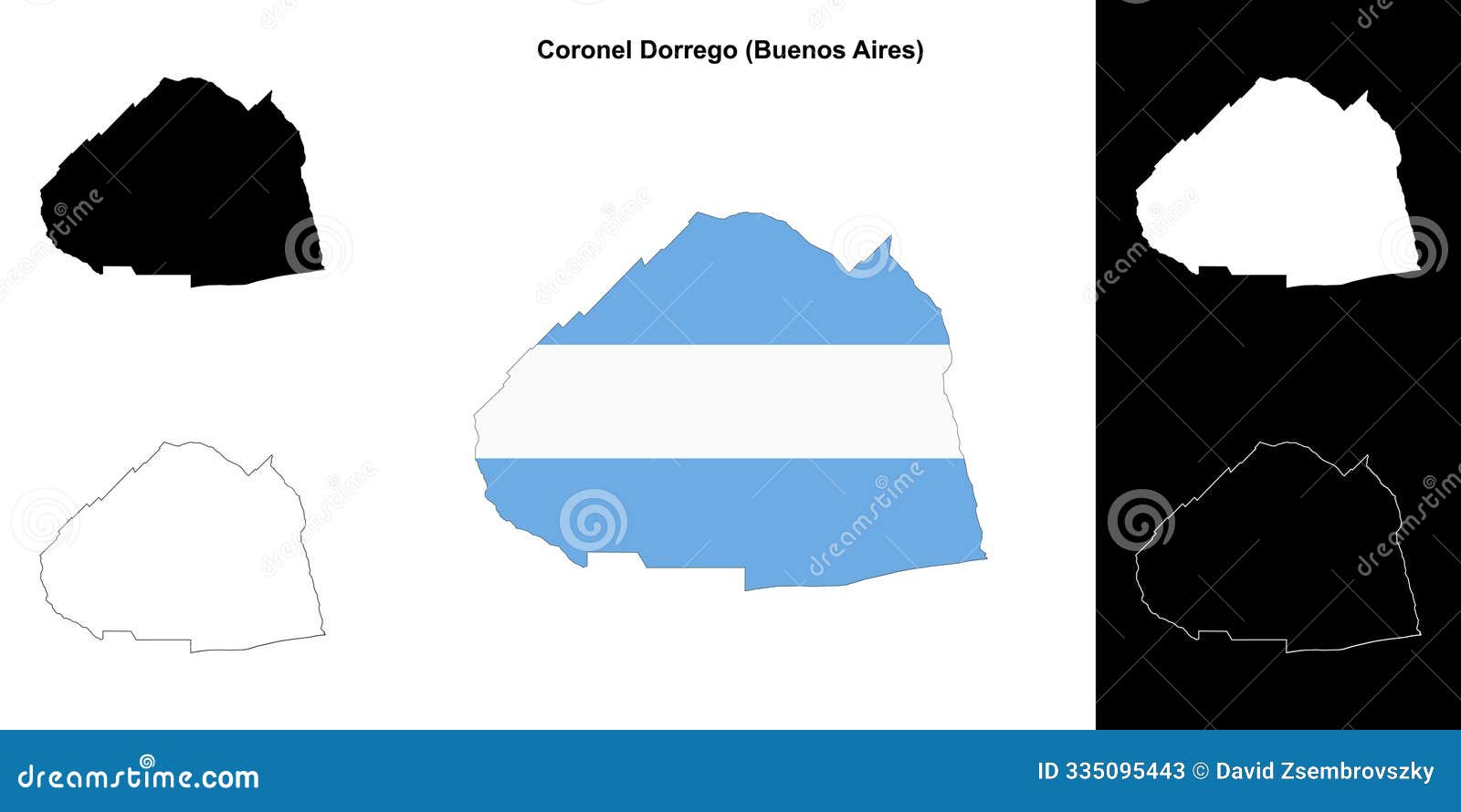 Mapa De Esquema De Coronel Dorrego Ilustración del Vector - Ilustración ...