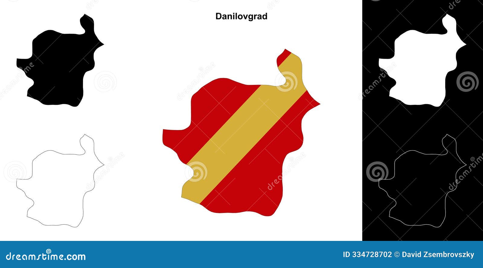 Mapa De Esquema De Danilovgrad Ilustración del Vector - Ilustración de ...
