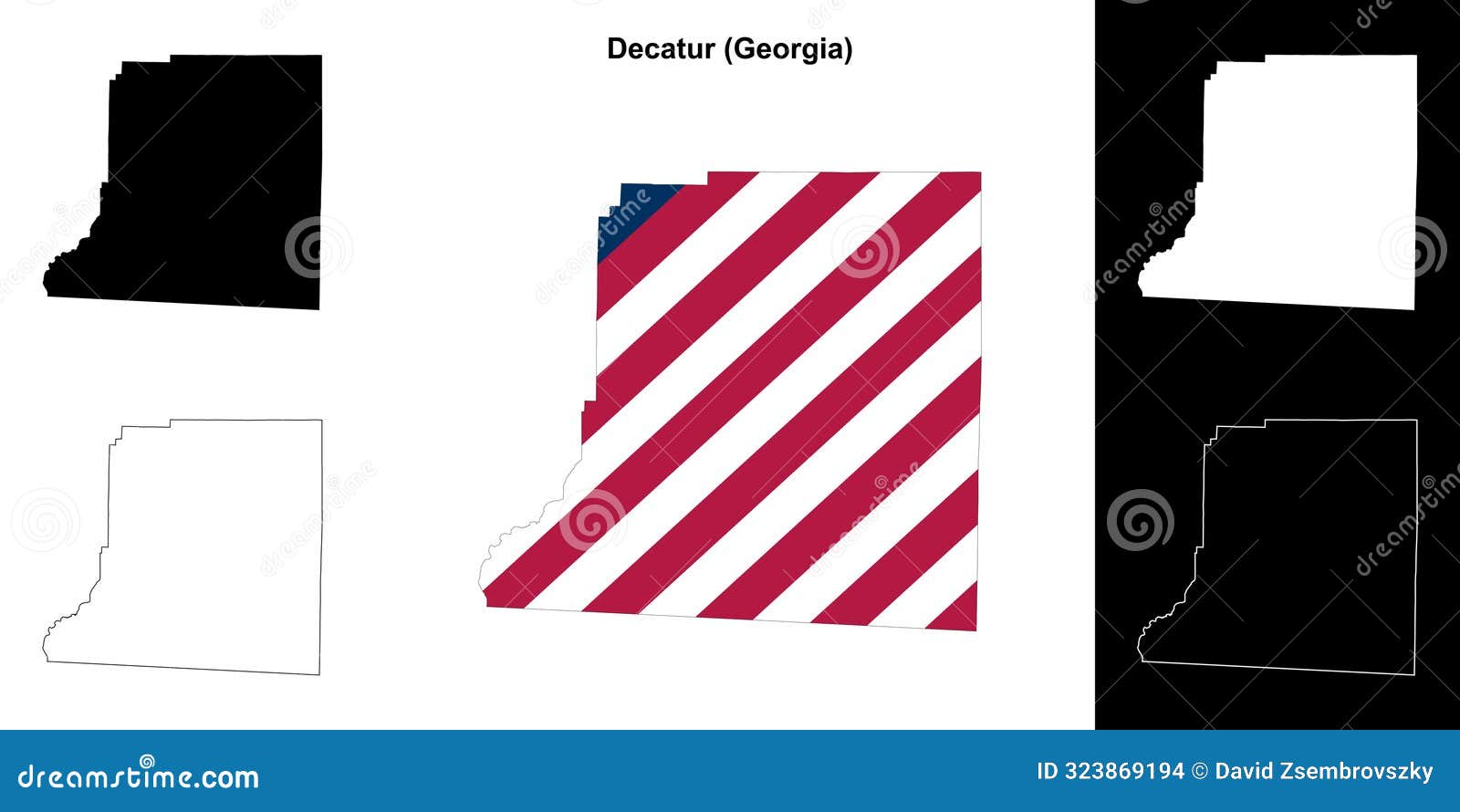 Mapa de esquema de decatur ilustración del vector. Ilustración de ...