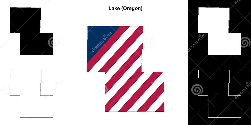 Mapa de esquema del lago ilustración del vector. Ilustración de lago ...