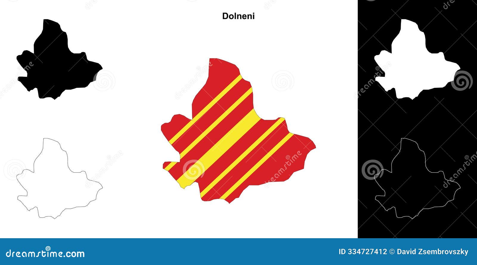 Mapa de esquema dolneni ilustración del vector. Ilustración de turismo ...