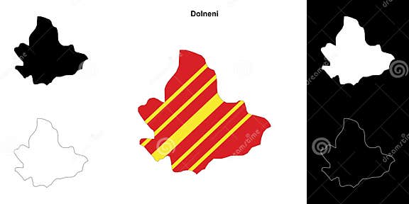 Mapa de esquema dolneni ilustración del vector. Ilustración de turismo ...