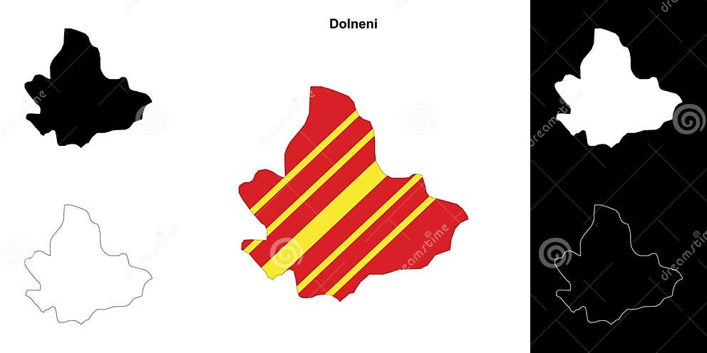 Mapa de esquema dolneni ilustración del vector. Ilustración de turismo ...