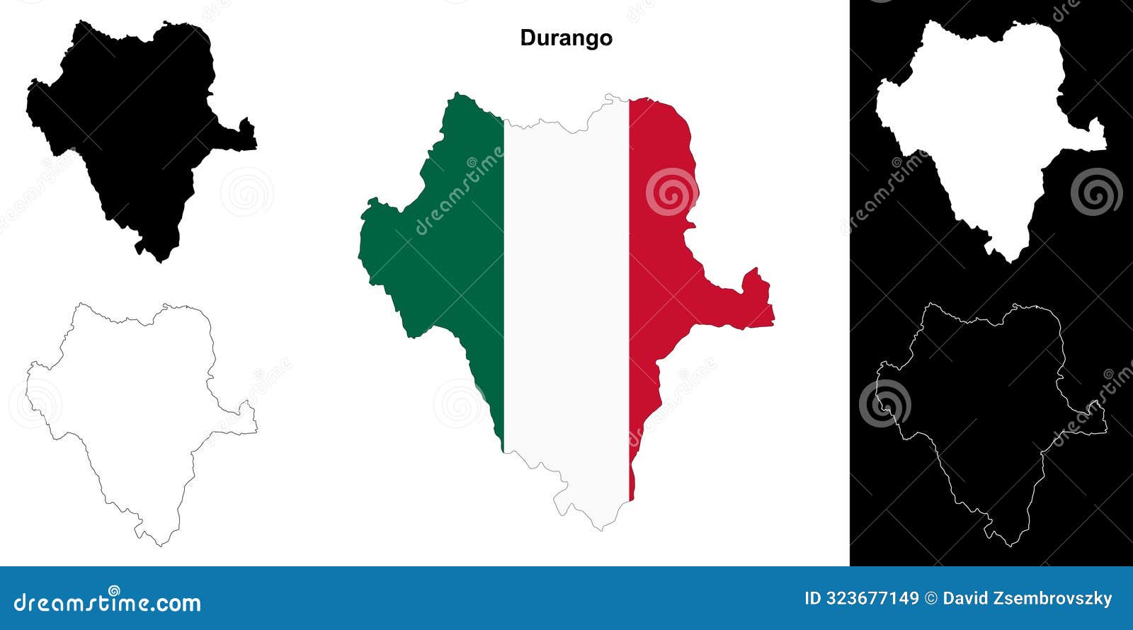 Mapa de esquema de durango ilustración del vector. Ilustración de forma ...