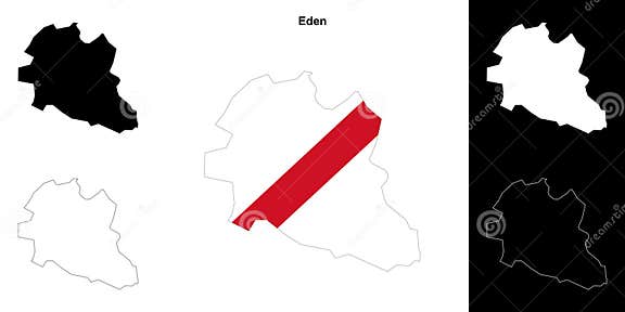 Mapa de esquema de eden ilustración del vector. Ilustración de reino ...