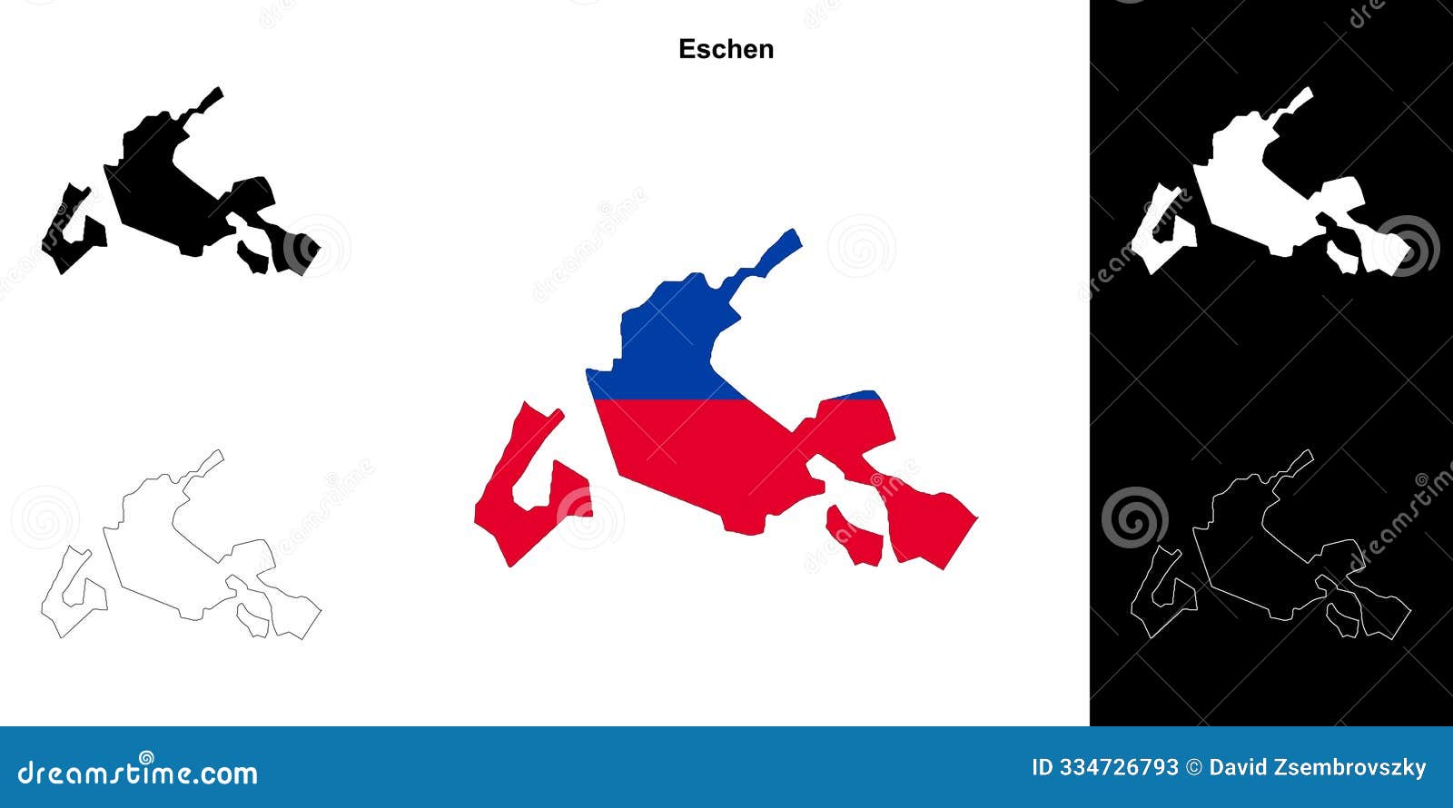 Mapa de esquema de eschen stock de ilustración. Ilustración de modelo ...