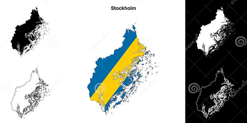 Mapa De Esquema De Estocolmo Ilustración del Vector - Ilustración de ...