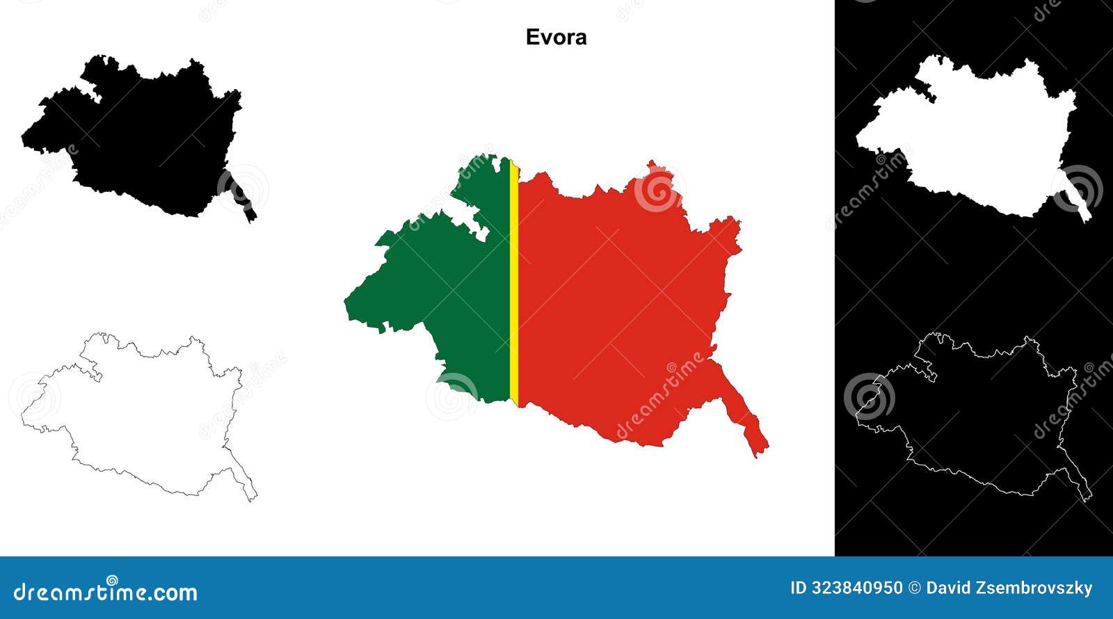 Mapa de esquema de evora ilustración del vector. Ilustración de silueta ...