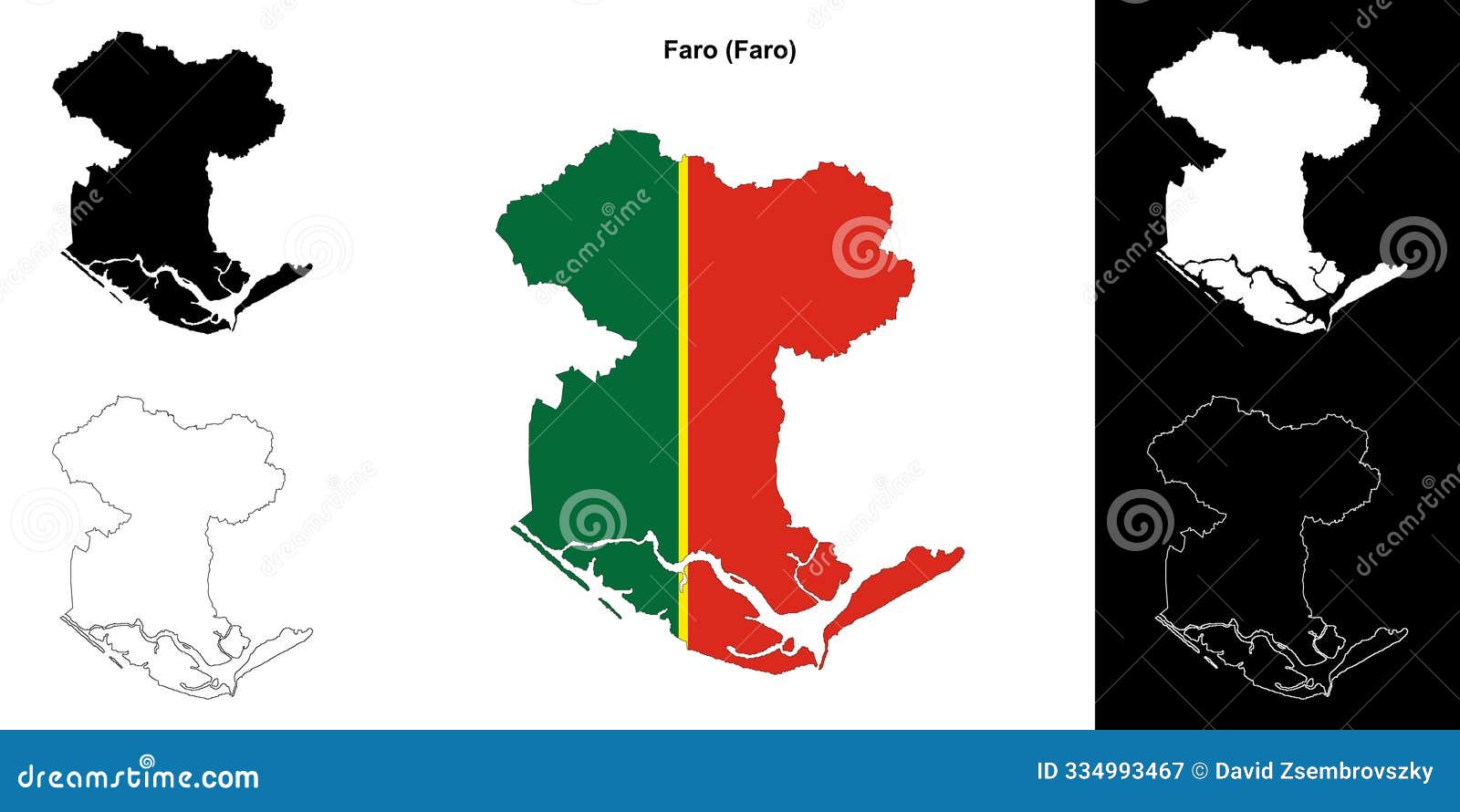 Mapa de esquema de faro ilustración del vector. Ilustración de portugal ...
