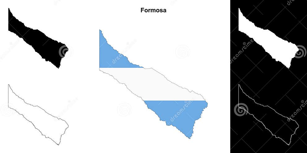 Mapa de esquema de formosa ilustración del vector. Ilustración de ...