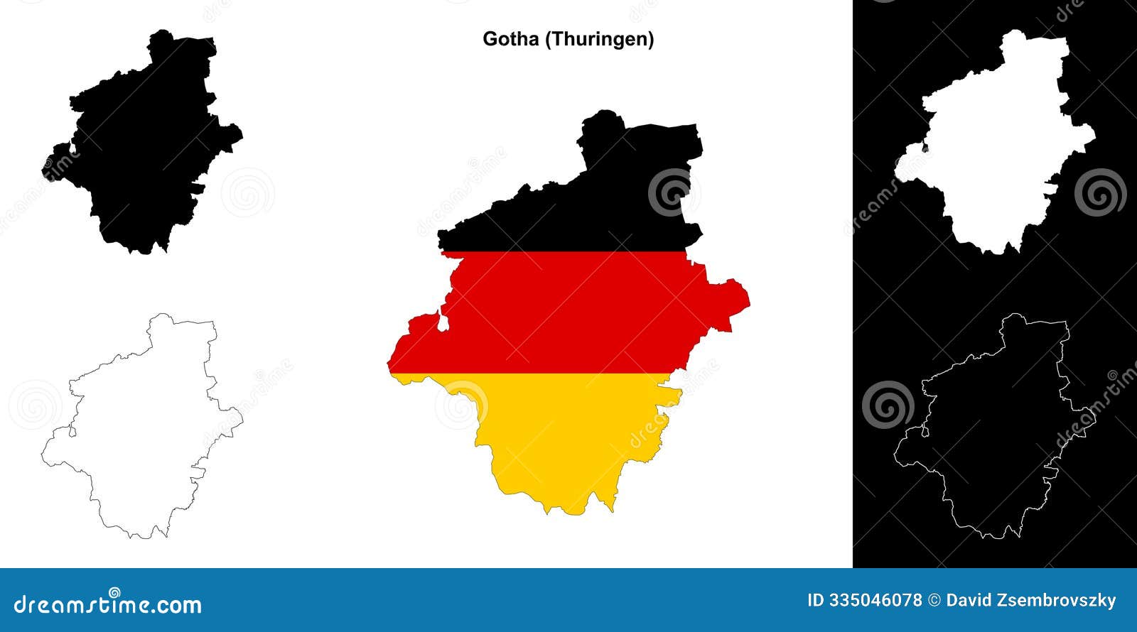 Mapa de esquema de gotha ilustración del vector. Ilustración de forma ...
