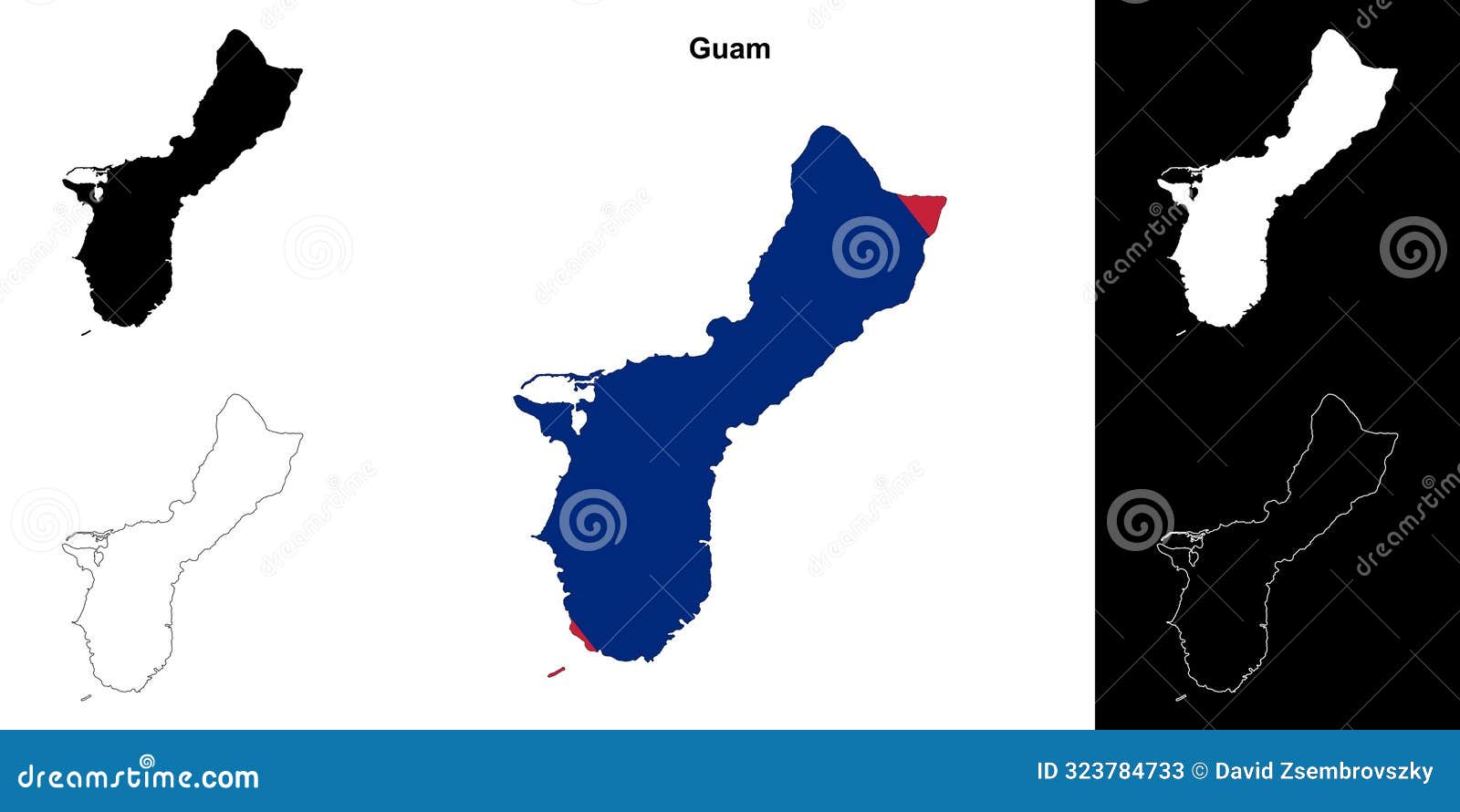 Mapa de esquema de guam ilustración del vector. Ilustración de icono ...